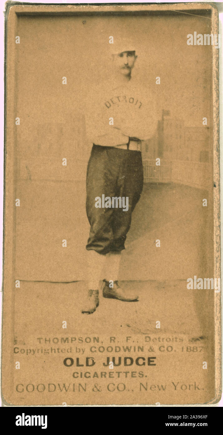 Sam Thompson, Detroit Wolverines, baseball card portrait Stock Photo ...