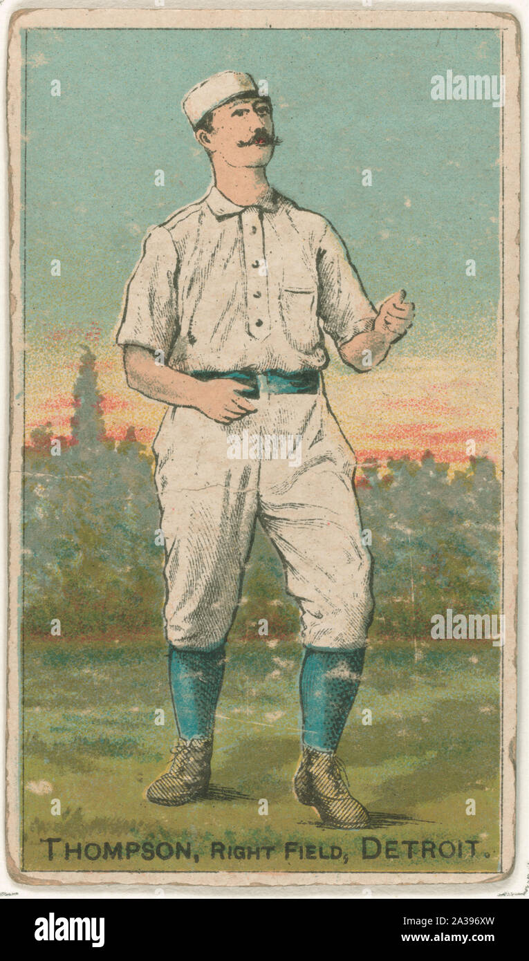 Sam Thompson, Detroit Wolverines, baseball card portrait Stock Photo ...