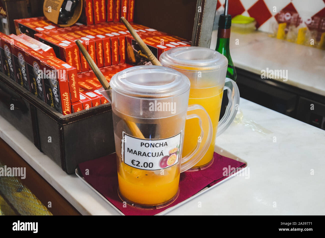 Porto da Cruz, Madeira, Portugal - Sep 24, 2019: Plastic jug with ...