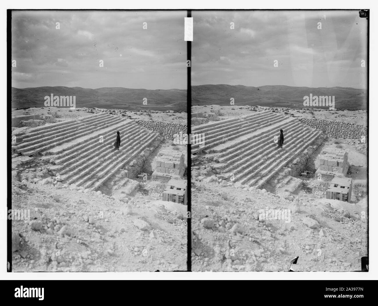 Samaria, stairway ascending to Roman temple Stock Photo - Alamy