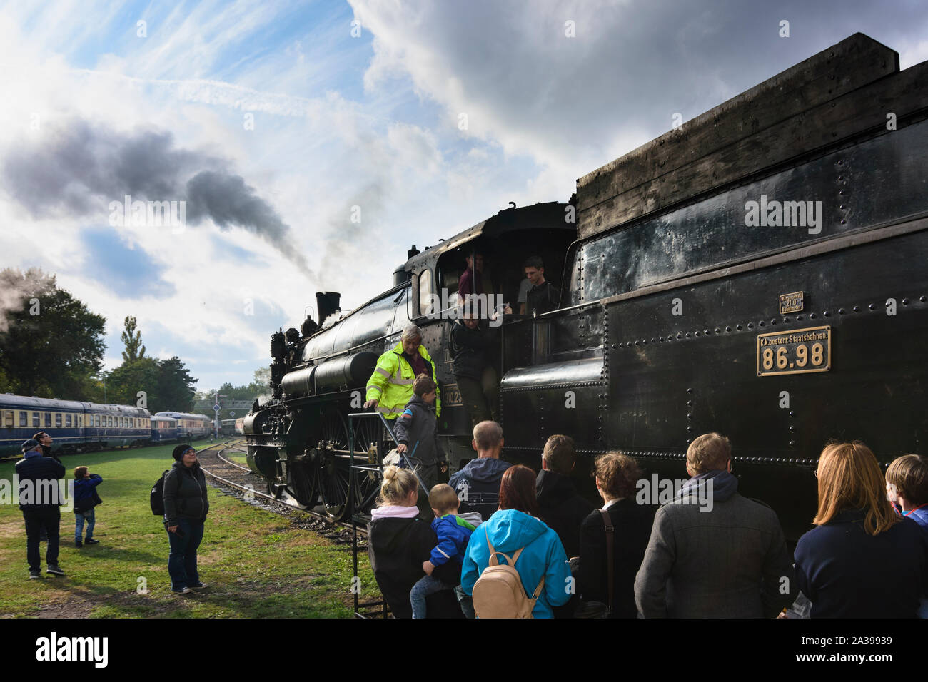 Strasshof an der Nordbahn: railway museum „Das Heizhaus“, steam ...