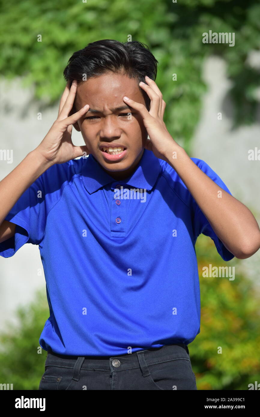 A Filipino Teenage Male Under Stress Stock Photo - Alamy