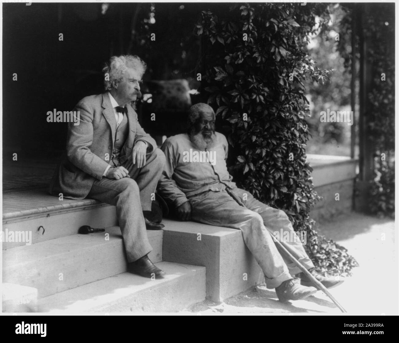 Samuel Clemens and John T. Lewis (an elderly African American man ...