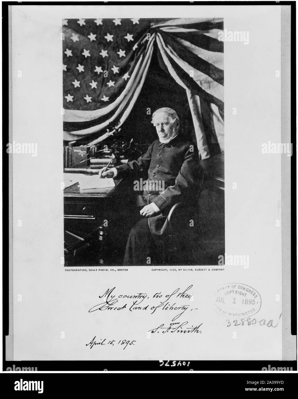 Samuel Francis Smith, three-quarter-length portrait, seated at desk ...
