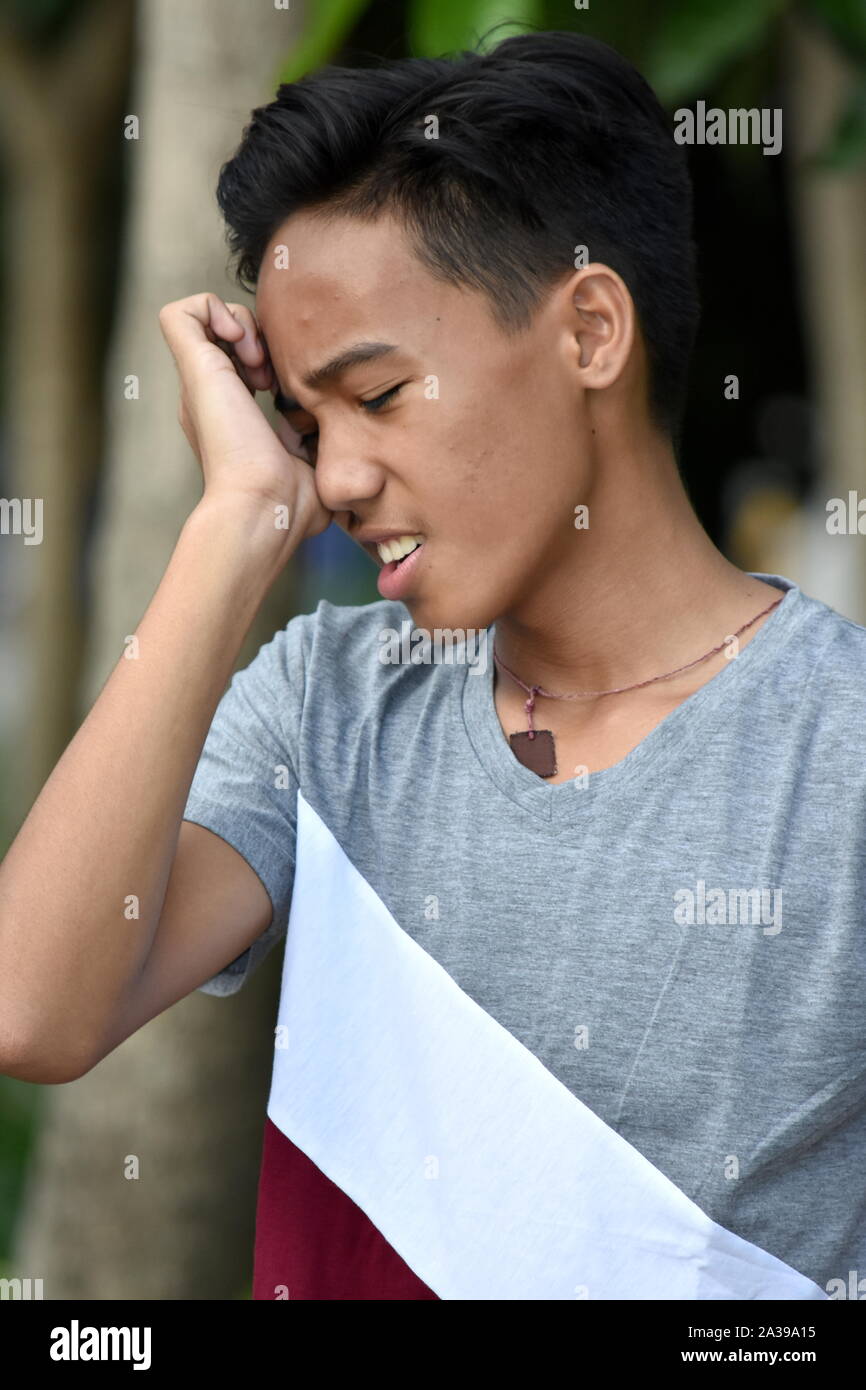 Stressed male teen hi-res stock photography and images - Alamy