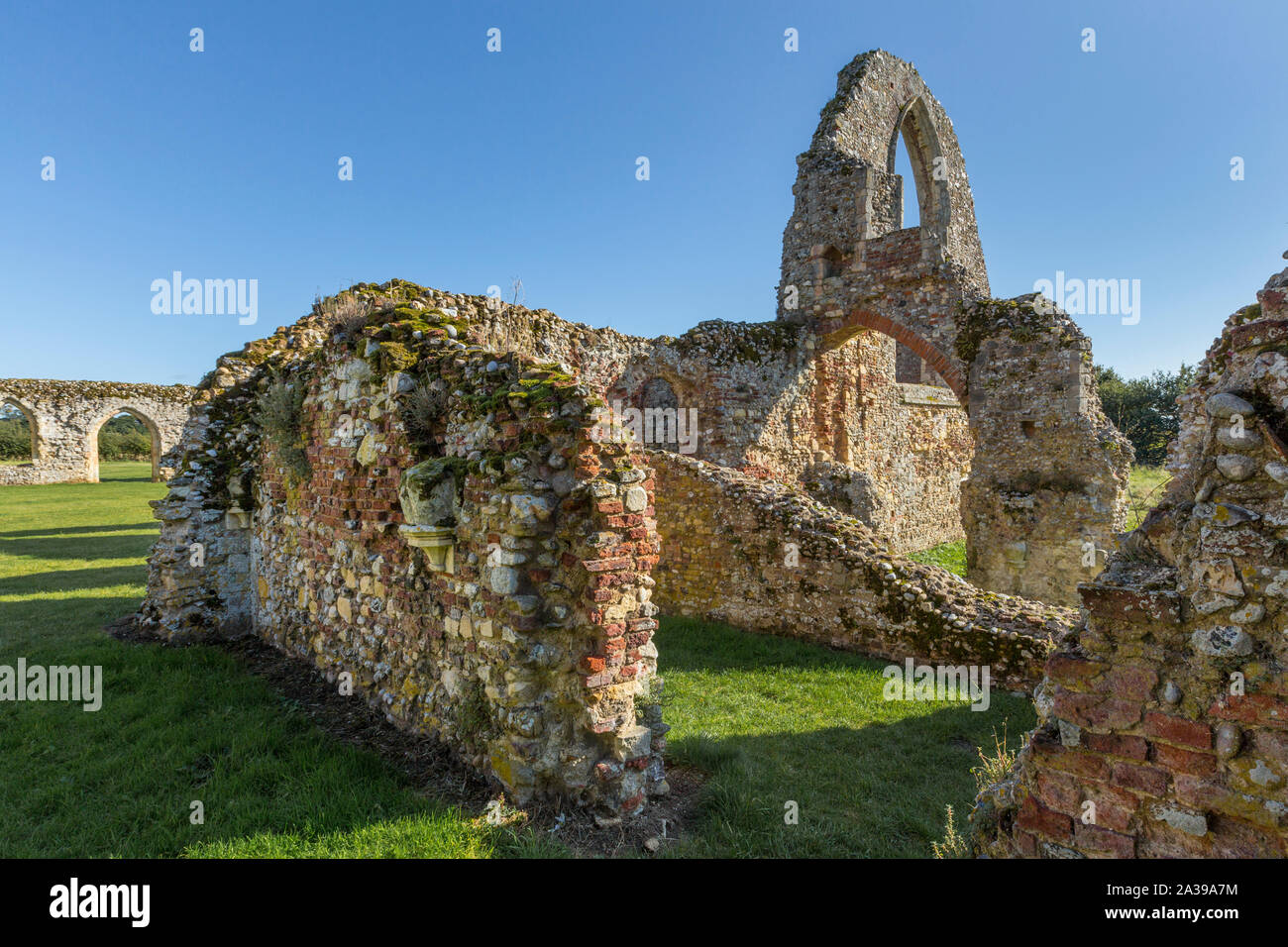 Ruins of Leiston Abbey, Leiston, Suffolk, UK. A medieval monastic ruin ...