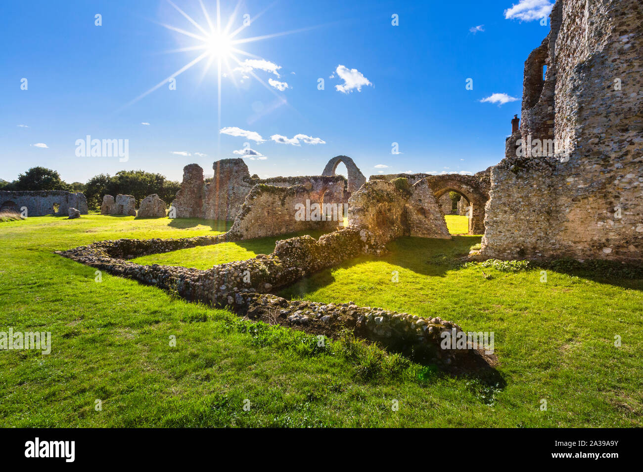 Ruins of Leiston Abbey, Leiston, Suffolk, UK. A medieval monastic ruin ...