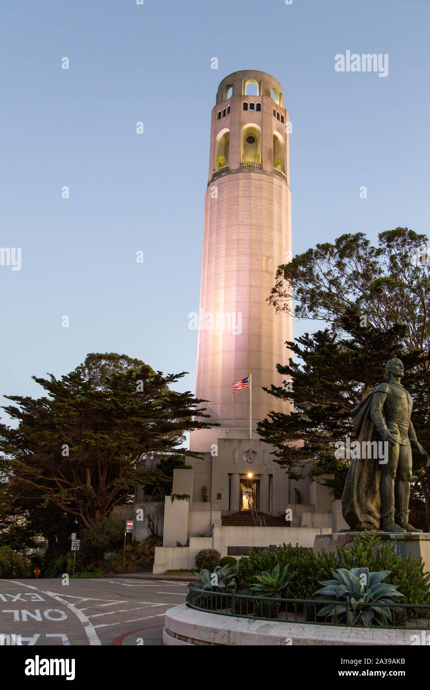 Coit tower san francisco elevator hi-res stock photography and images ...
