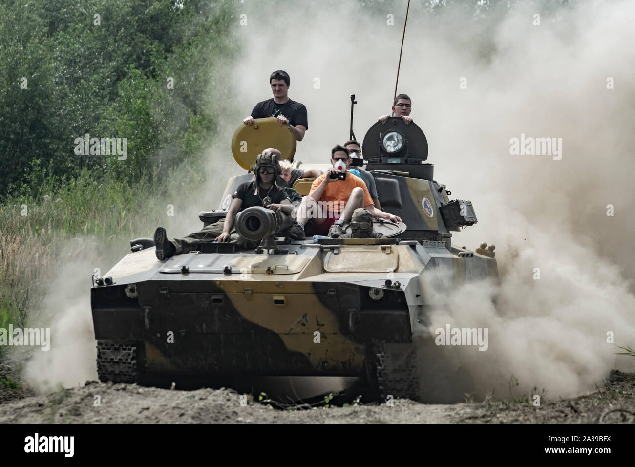Self-propelled howitzer 2S1 Gvozdika. Military Vehicles Rally in ...