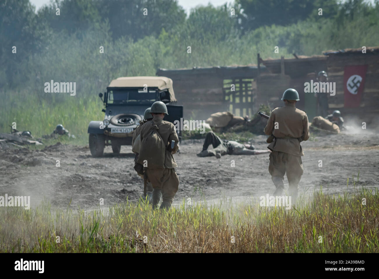 Battle of the Soviet Army with the German Army during historical ...
