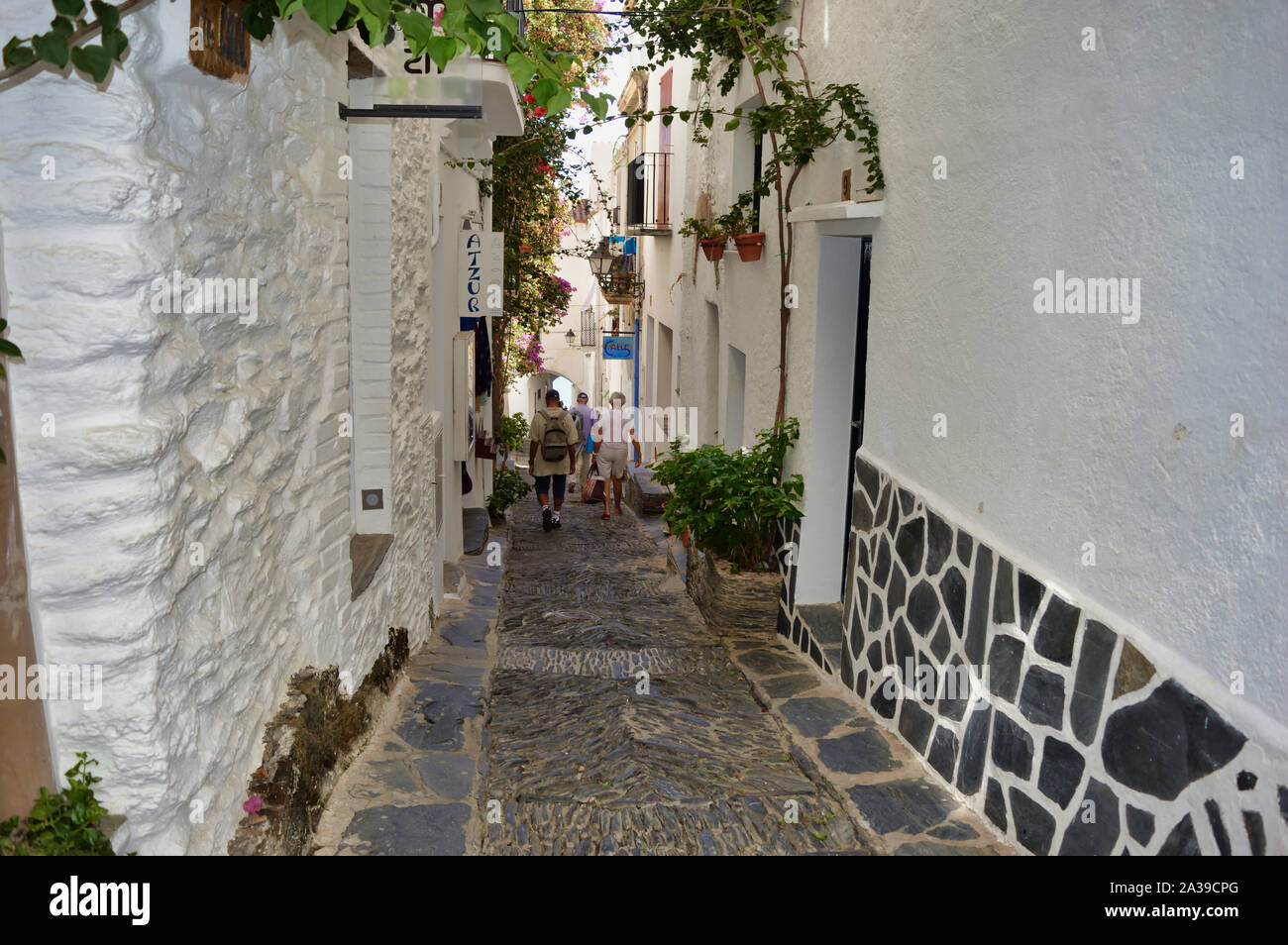 Streets of Cadaques village in Gerona Stock Photo - Alamy
