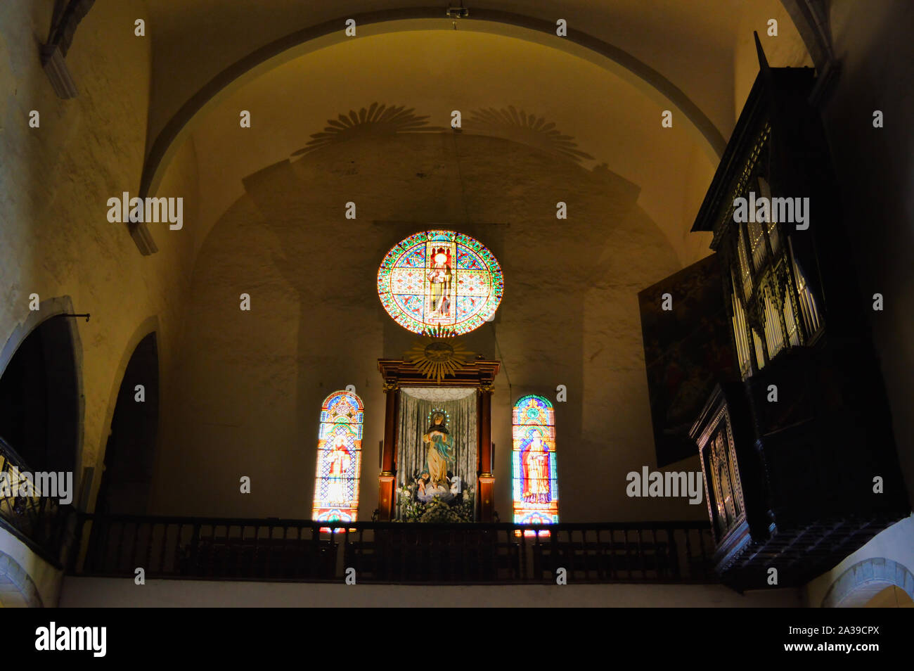 Santa Maria Church, Cadaques, interior view Stock Photo - Alamy