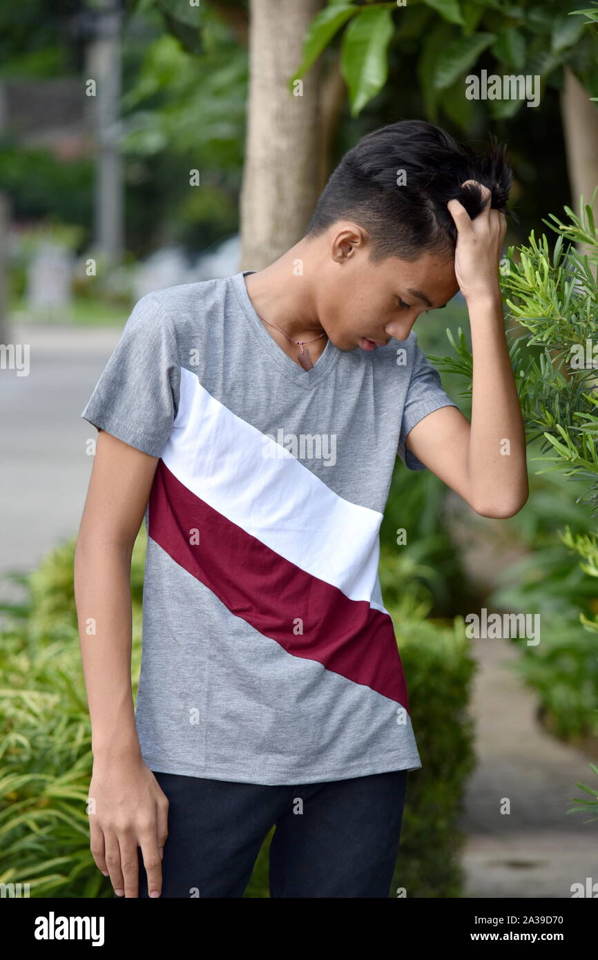 An Asian Male And Failure Stock Photo - Alamy