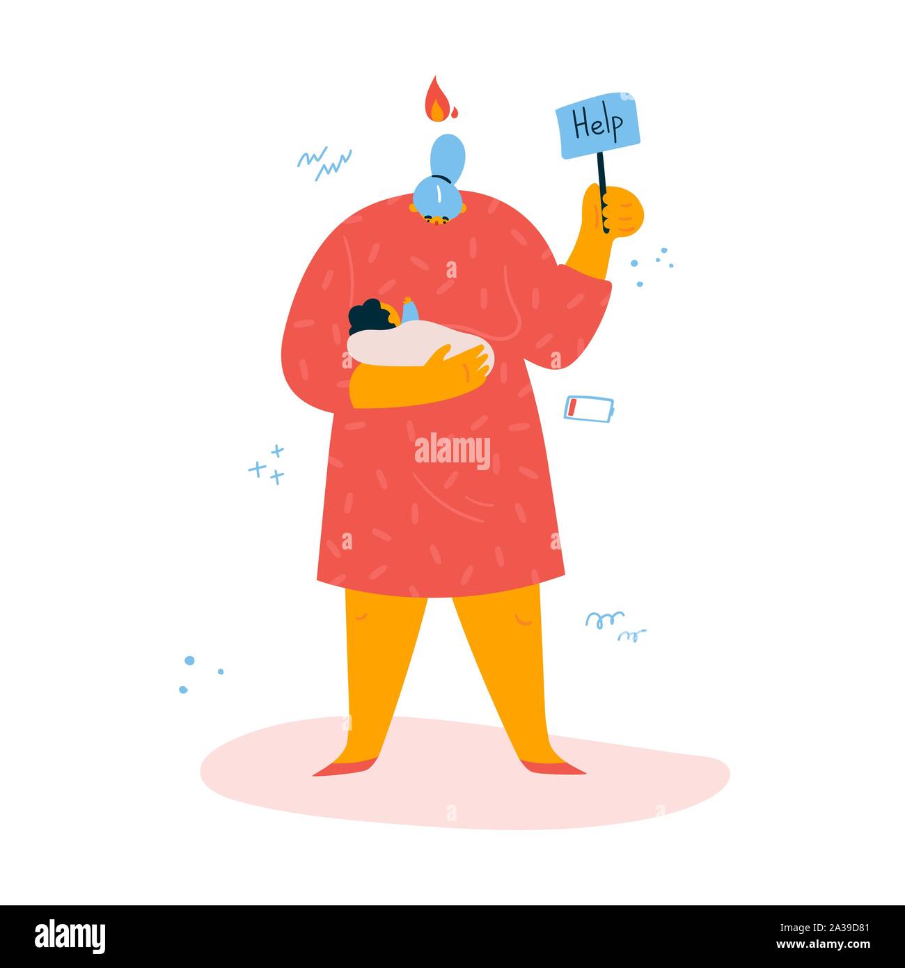 Woman standing baby Stock Vector Images - Alamy