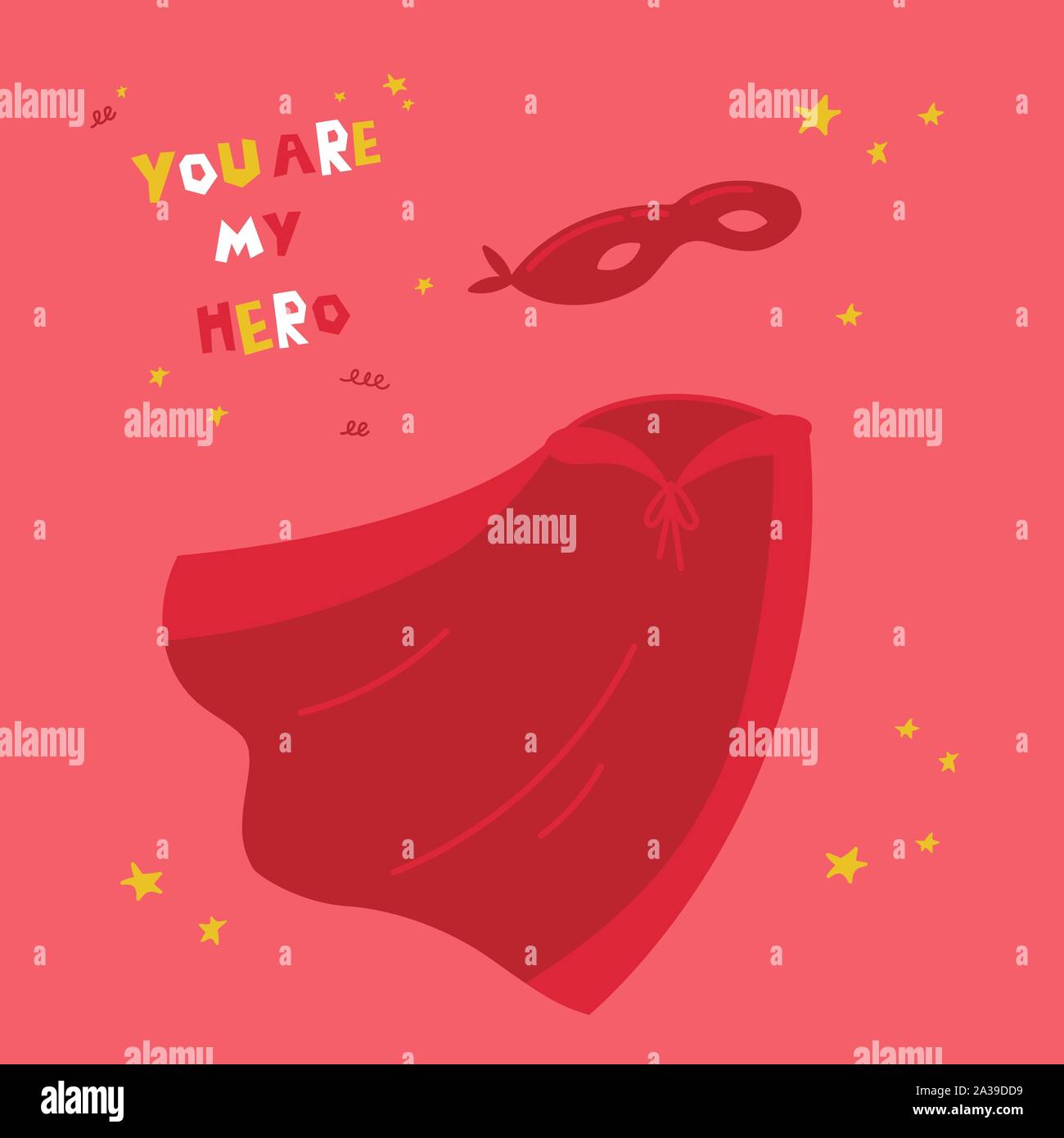 Red superhero costume with text Stock Vector Image & Art - Alamy