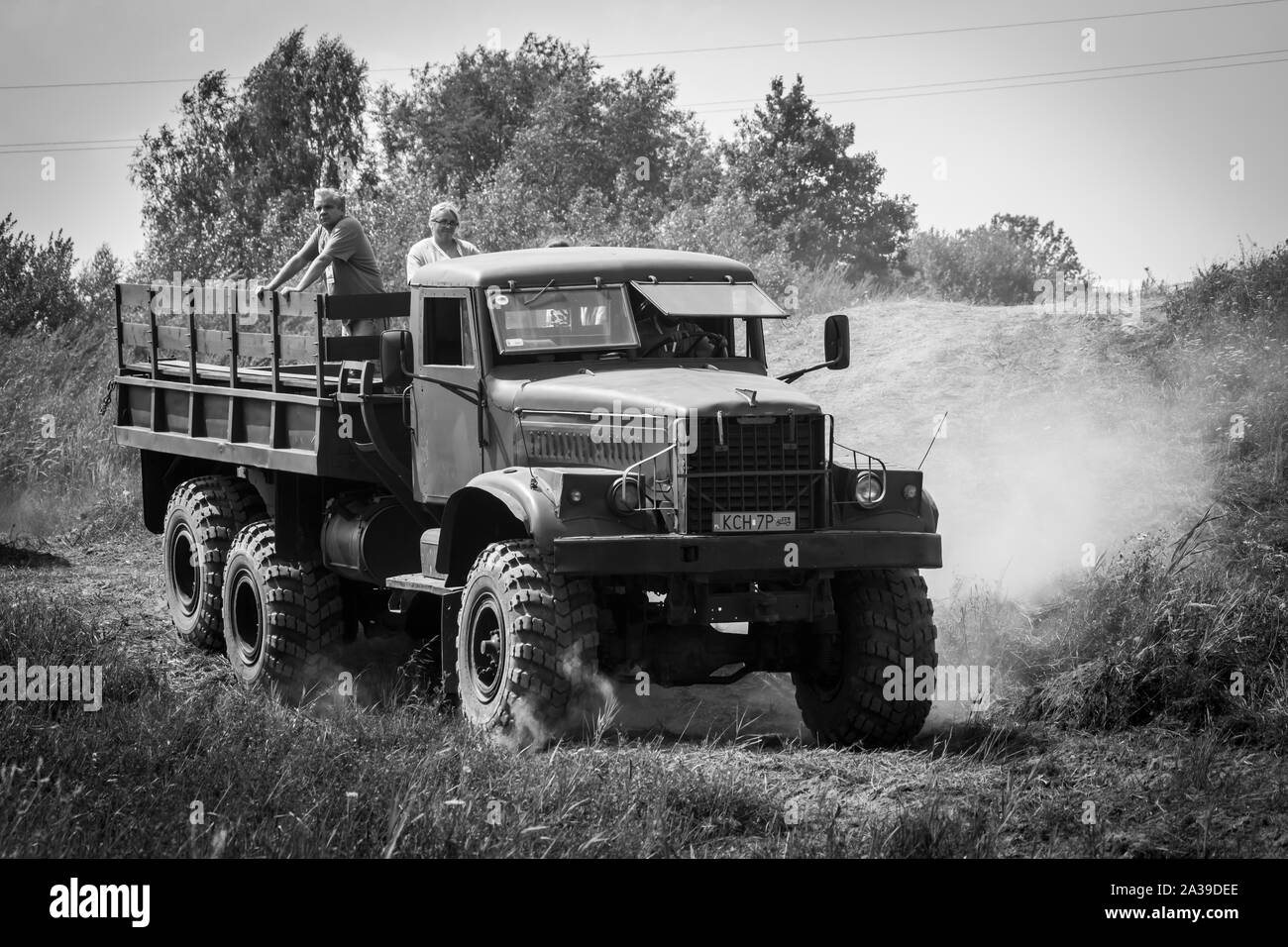 Soviet heavy truck kraz 255 Black and White Stock Photos & Images - Alamy