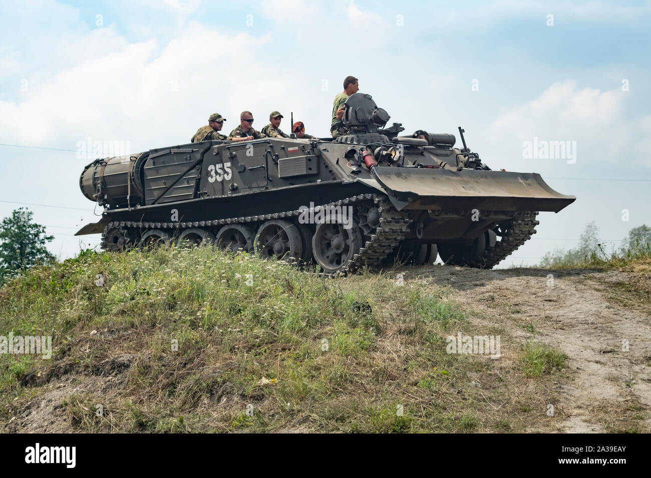 Ride of the Polish amoured recovery vehicle (WZT-2) during Military ...