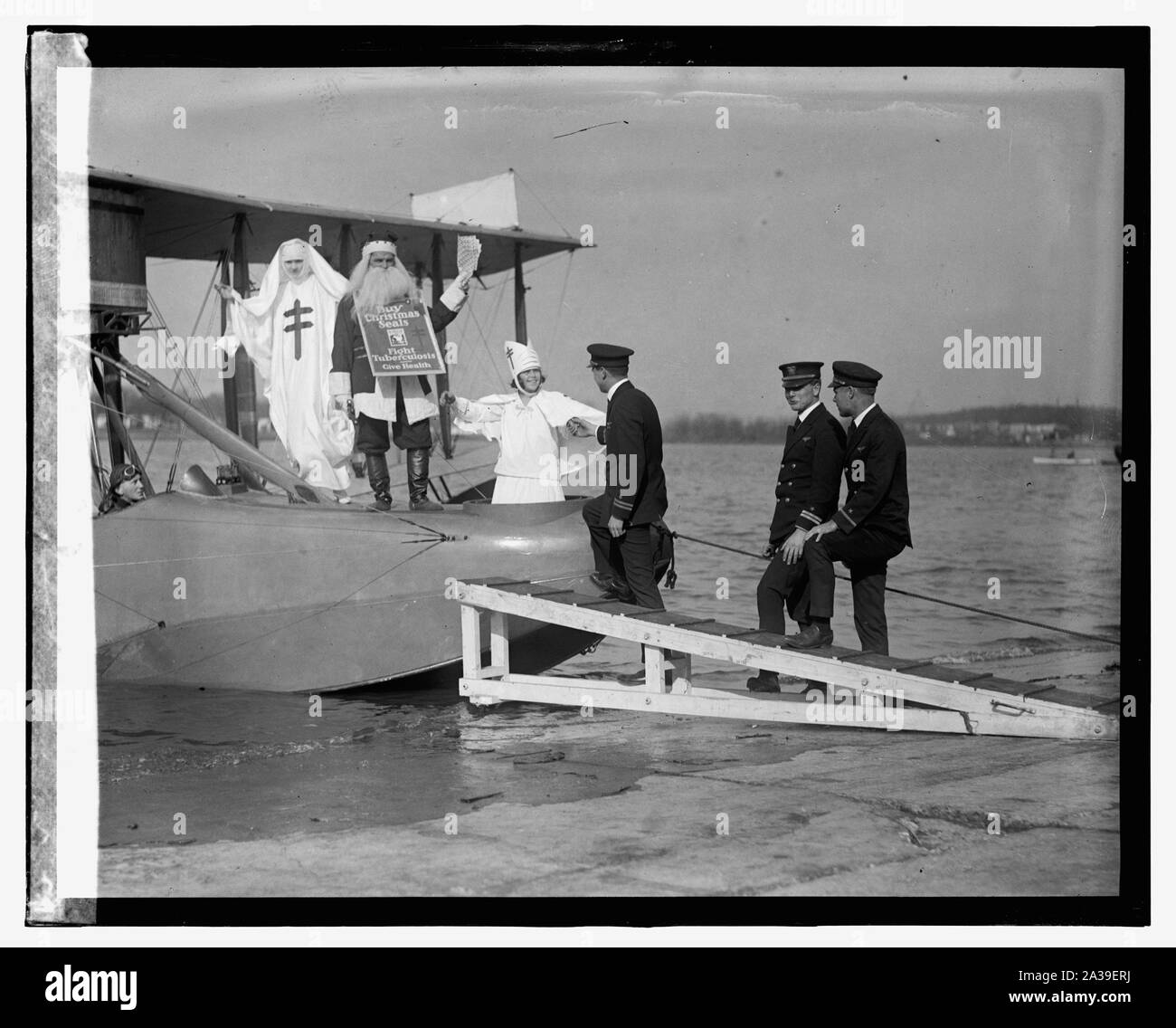 Santa celebration Black and White Stock Photos & Images - Alamy