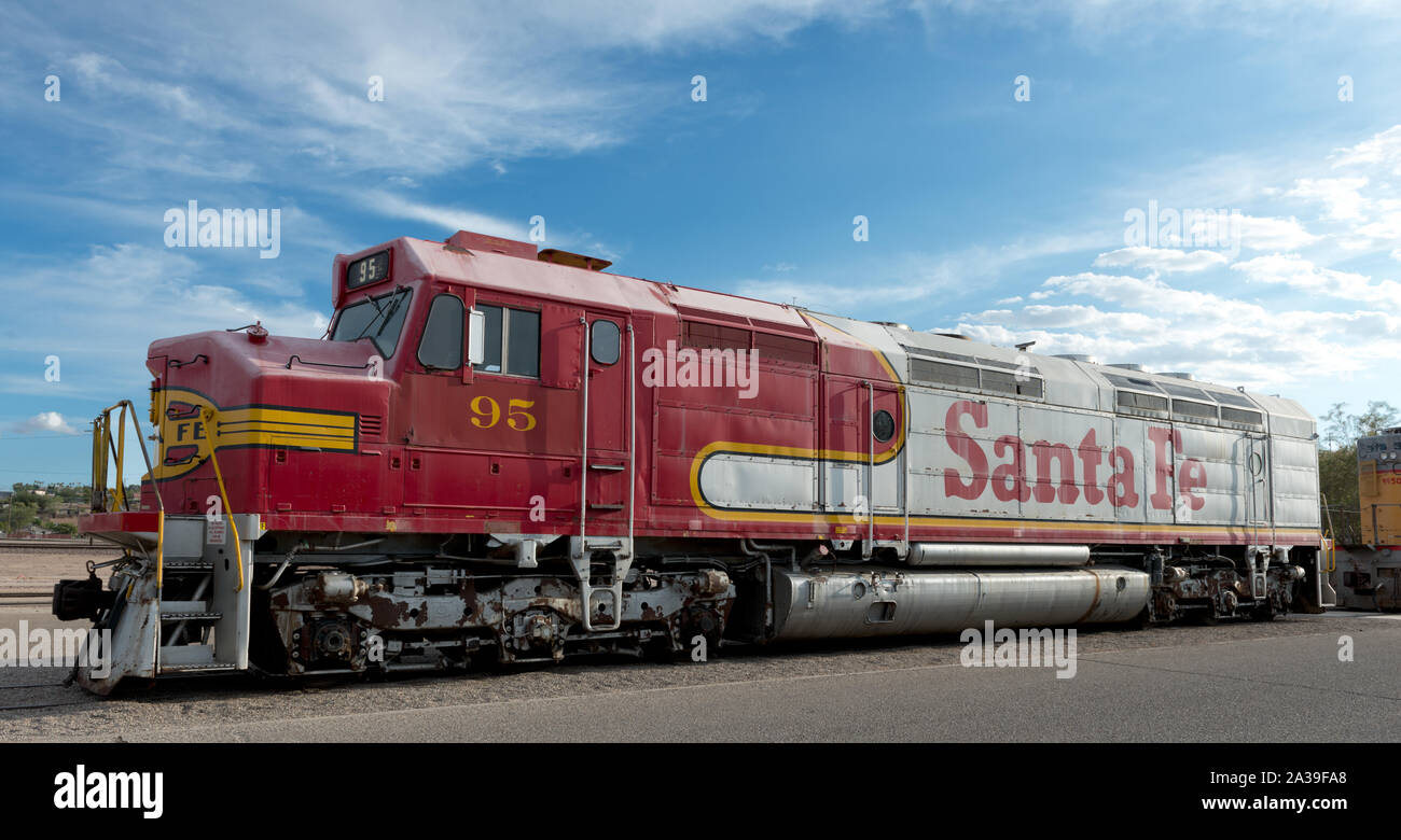 Santa Fe train in Barstow, California Stock Photo - Alamy