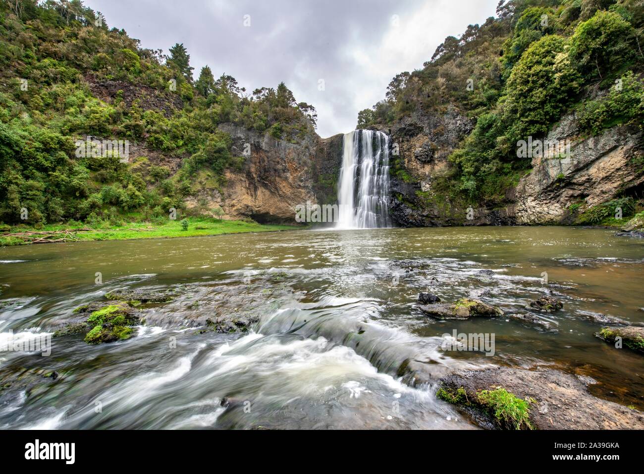 Waterfall Hunua Falls, Hunua Falls Reserve, Hunua, North Island, New ...