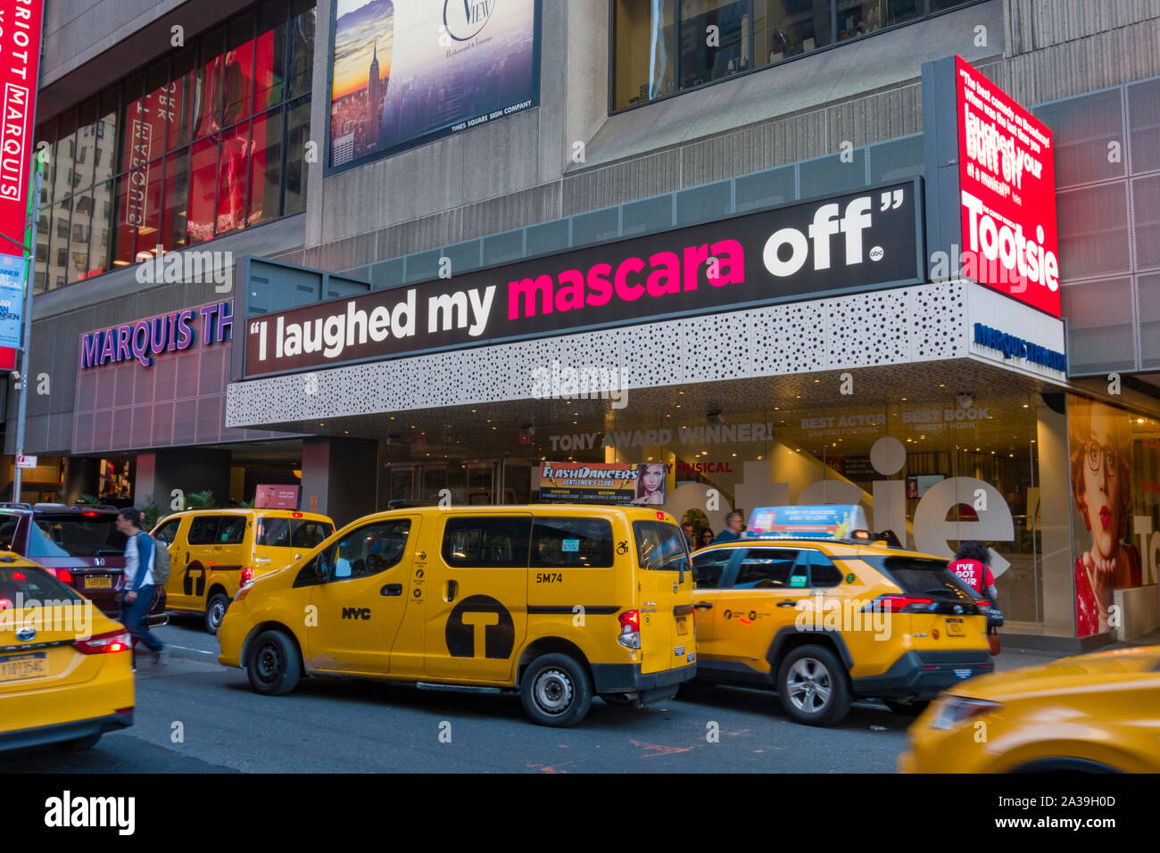 "Tootsie" Marquee Sign at the Marquis Theatre, Times Square, NYC, USA ...