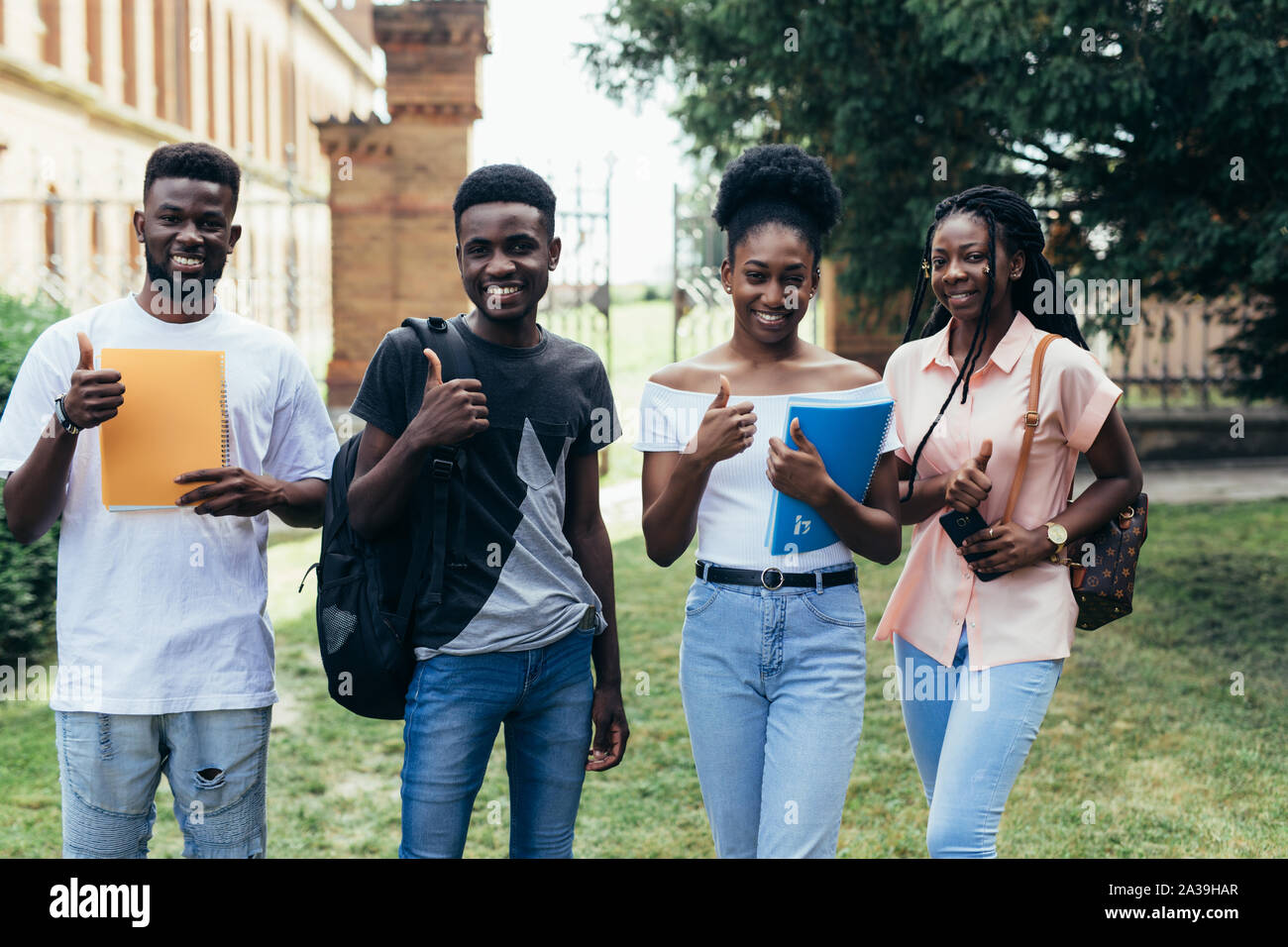 group of african university students looking at the camera Stock Photo ...