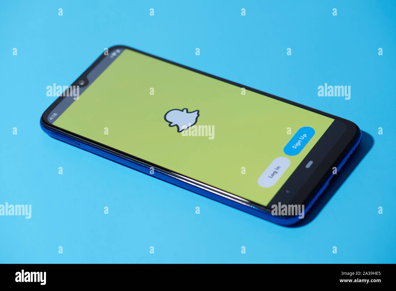 New york, USA - september 28, 2019:Snapchat mobile menu application ...