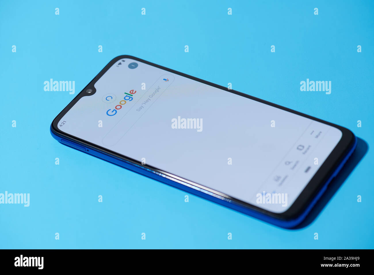 New york, USA - september 28, 2019:Google mobile menu application ...