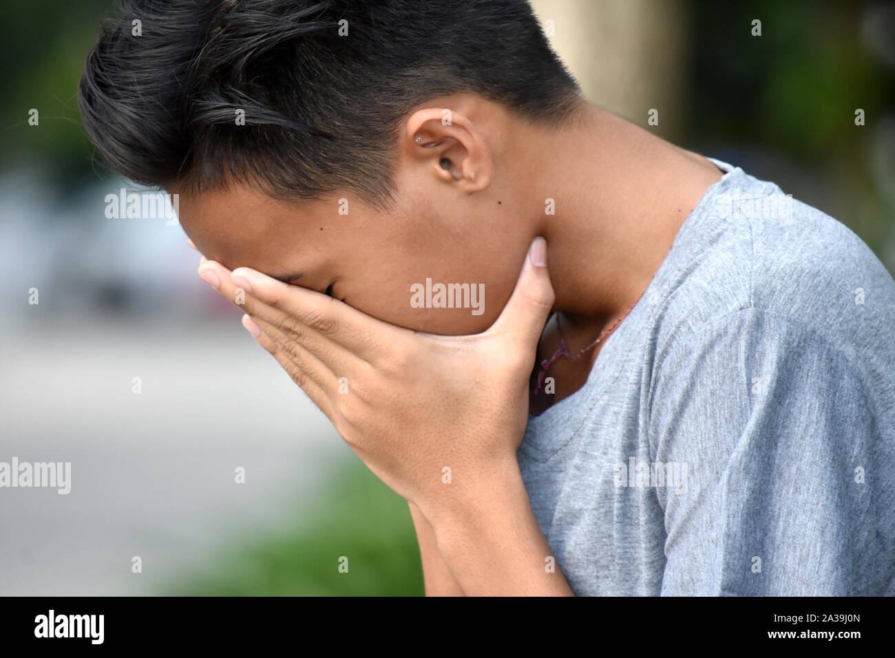 A Failed Young Asian Teenage Male Stock Photo - Alamy