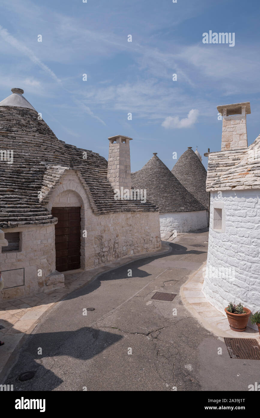Traditional Trulli Houses in Alberobello, Apulia, Italy. A UNESCO World ...