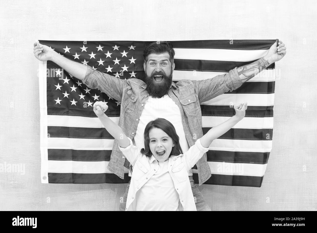 Patriotic family. Independence day is chance for family members to ...