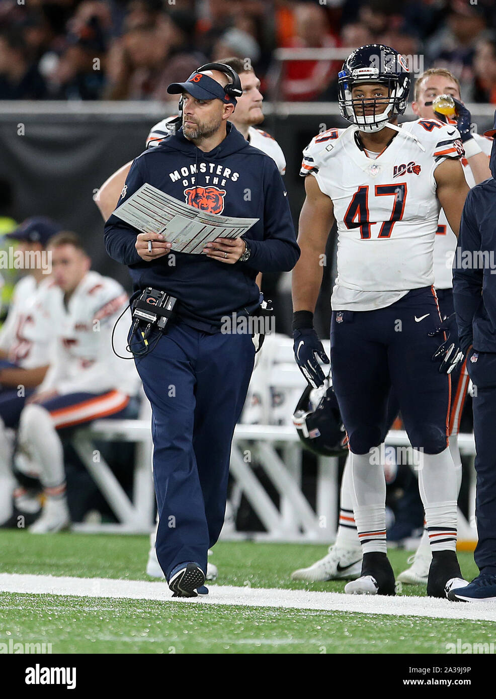 Chicago Bears head coach Matt Nagy during the NFL International Series ...