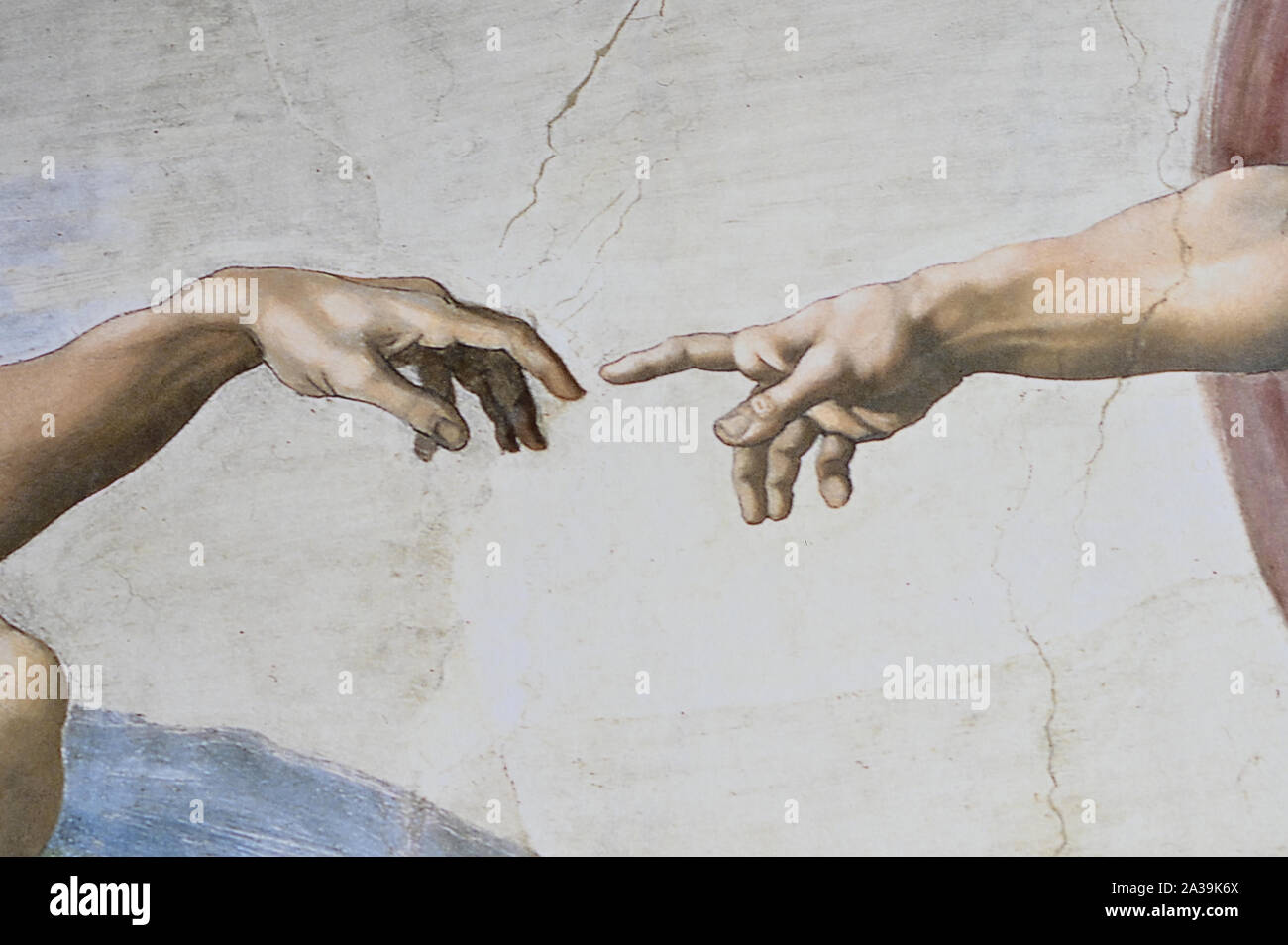 Rome Italy March 08 creation of Adam by Michelangelo Stock Photo - Alamy