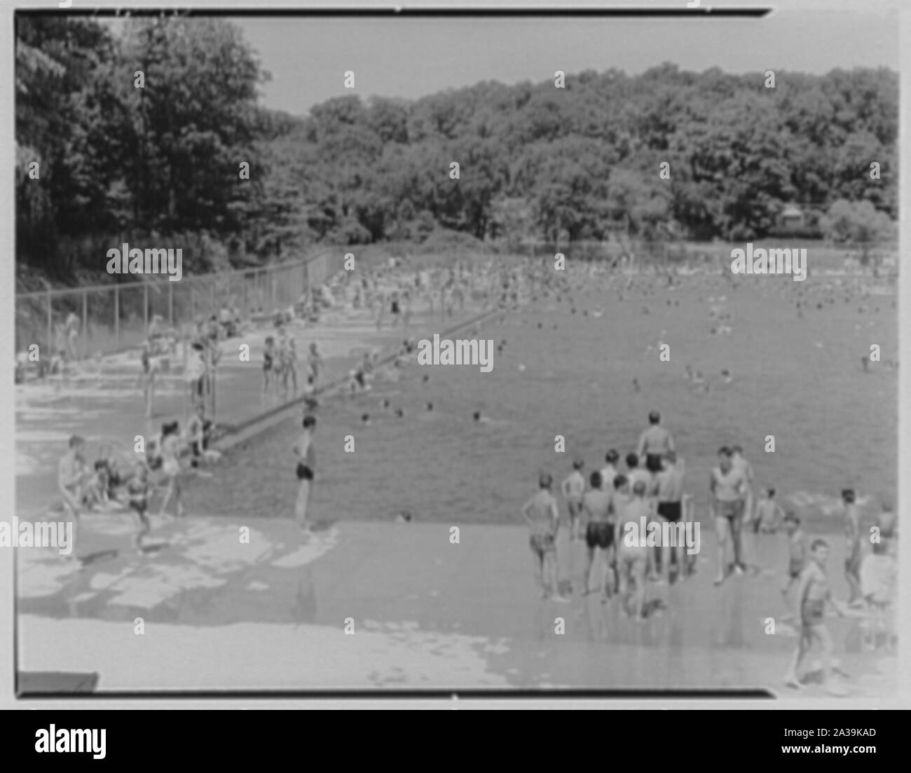 Family new swimming pool Black and White Stock Photos & Images - Alamy