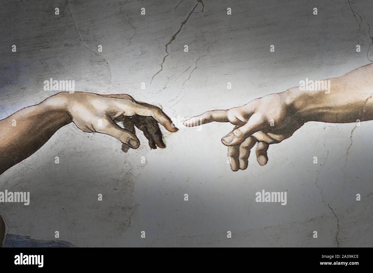 Rome Italy March 08 creation of Adam by Michelangelo Stock Photo - Alamy