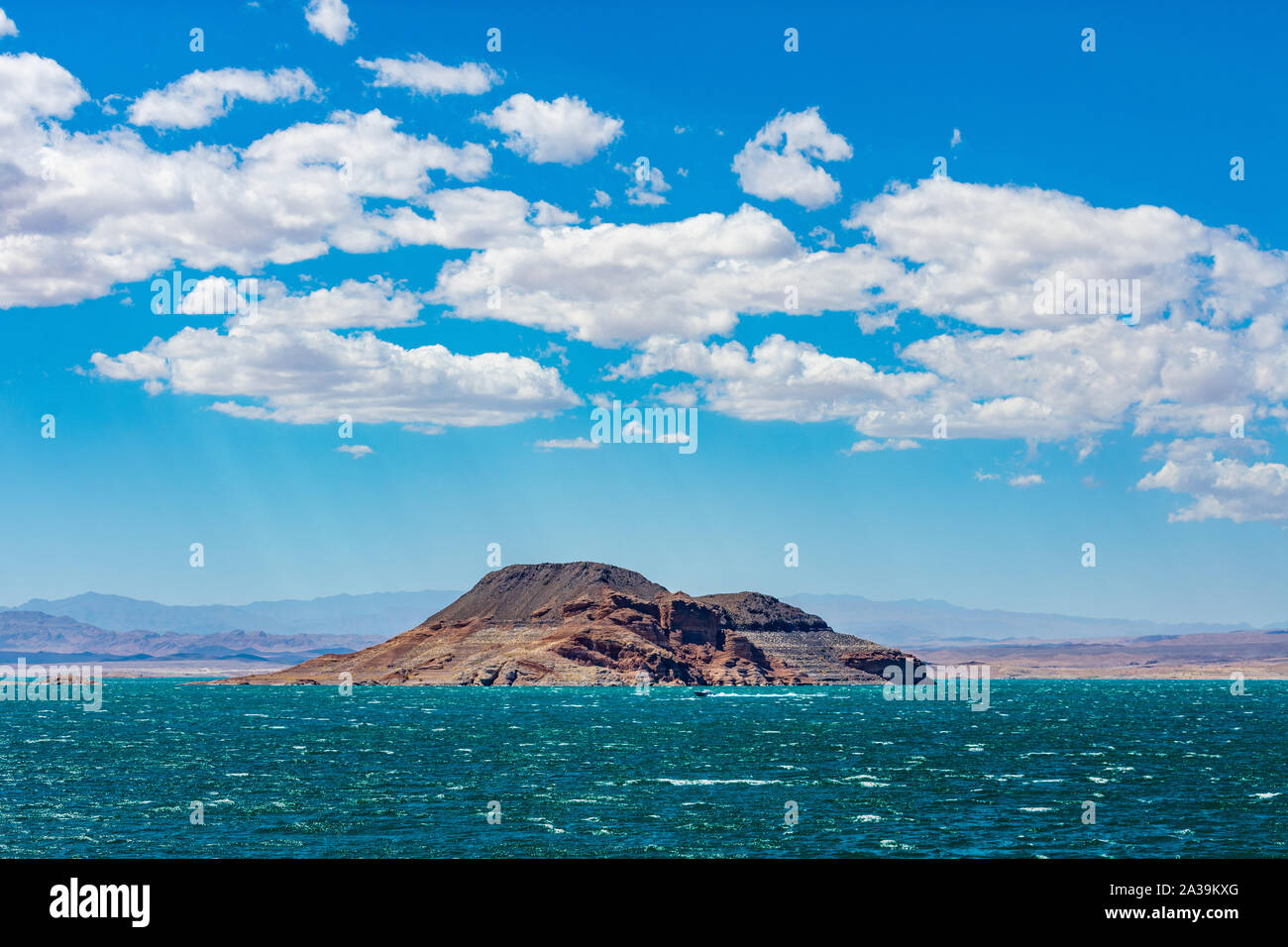 Lake Mead rock formation with clouds Stock Photo - Alamy