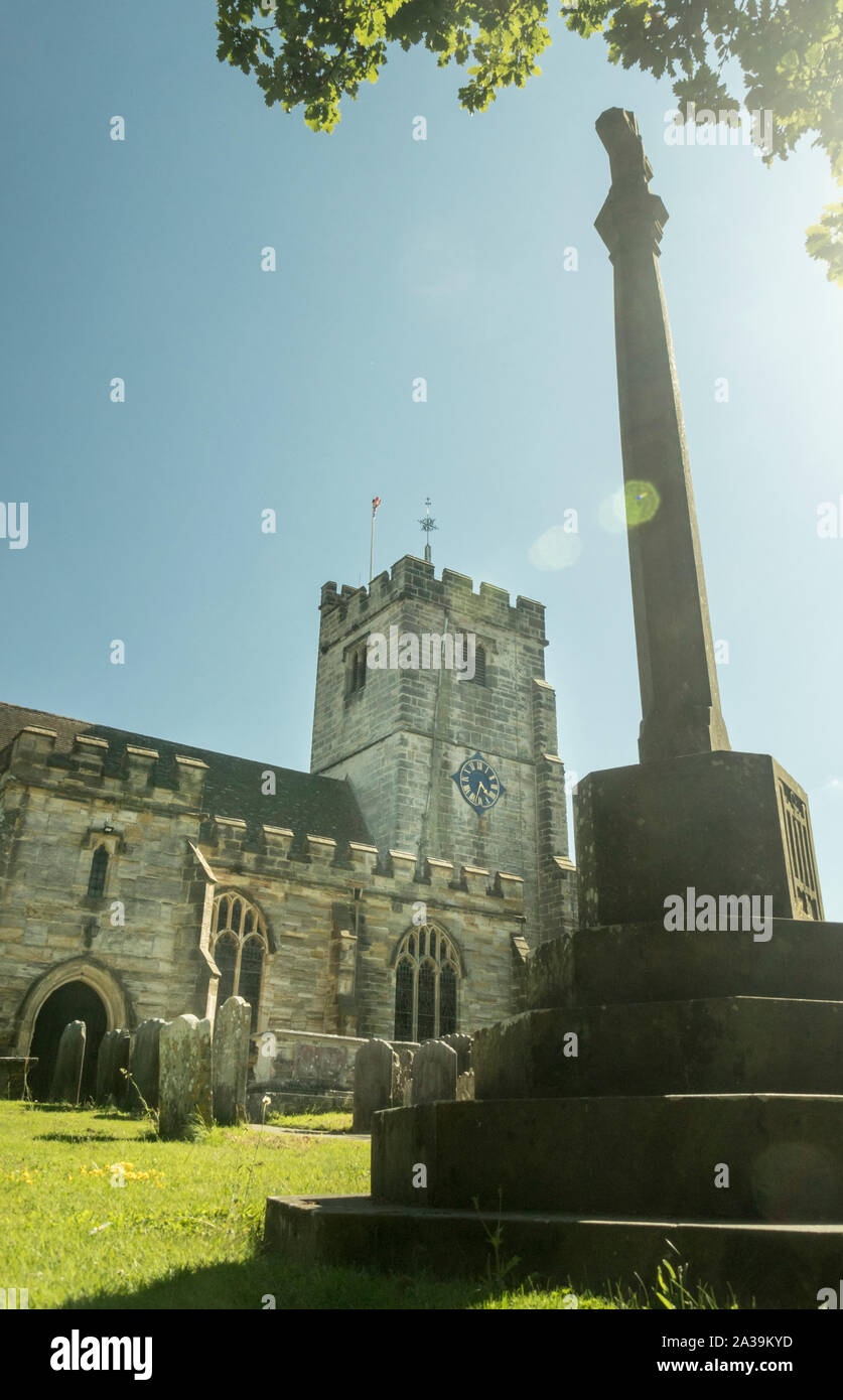 St Laurence church and war memorial in the ancient village of Hawkhurst ...