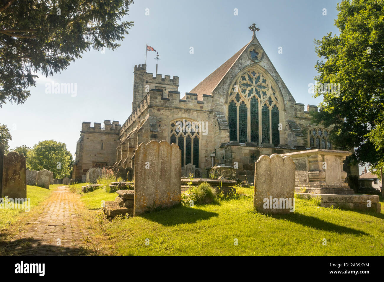 St Laurence Church in the ancient village of Hawkhurst, Kent, UK Stock ...