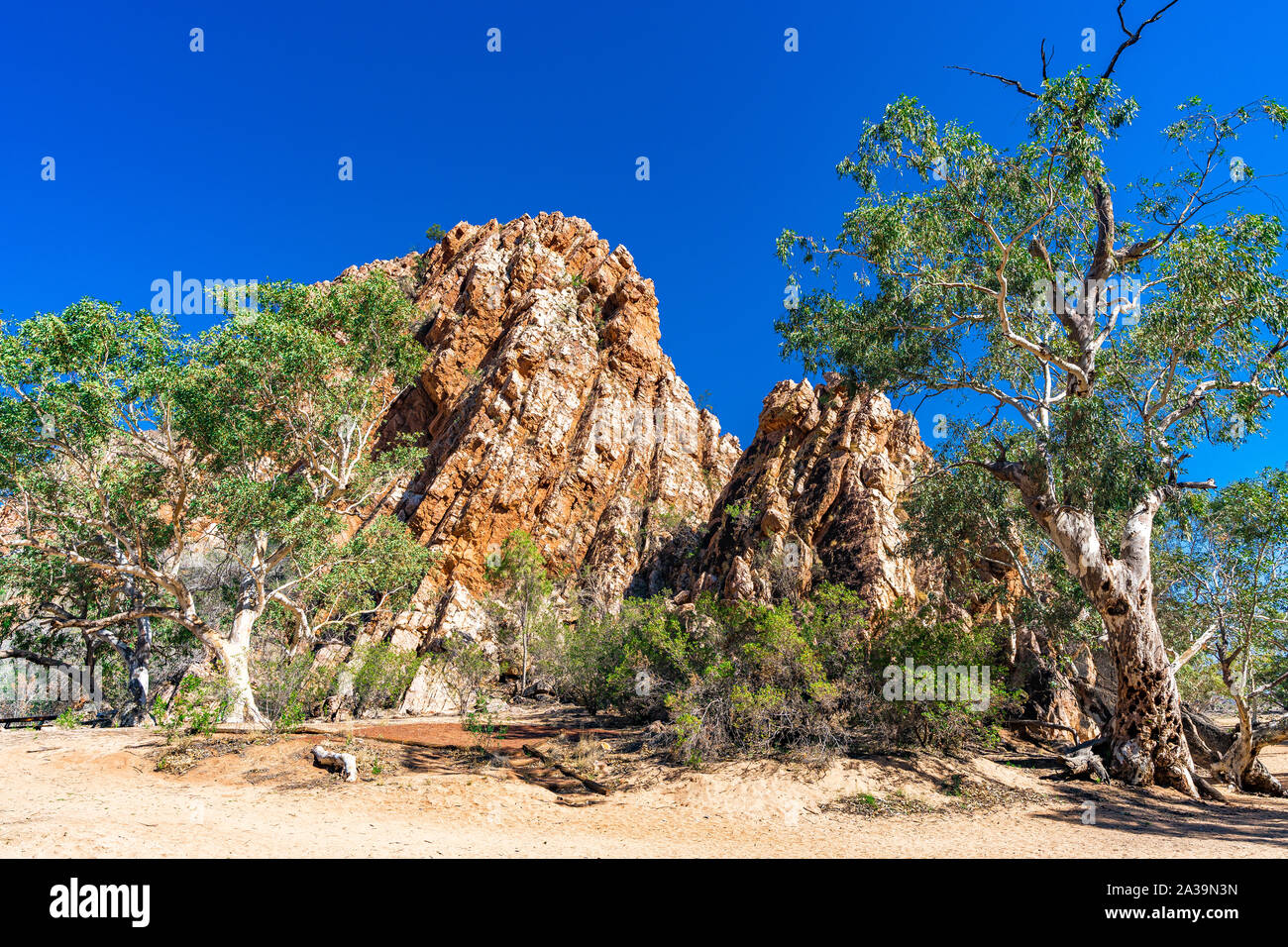 Jessie Gap in the East MacDonnell Ranges, located East of Alice Springs ...