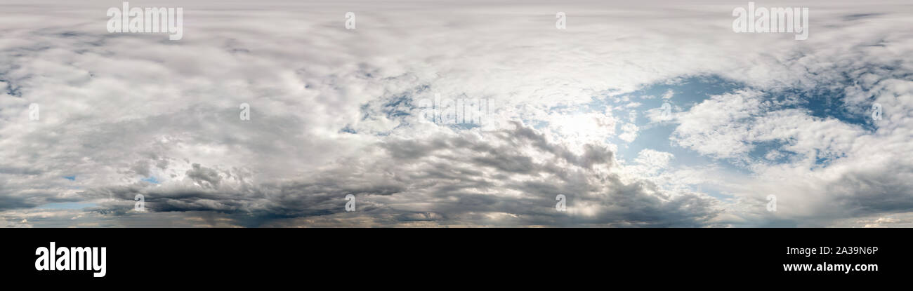 Seamless cloudy blue sky hdri panorama 360 degrees angle view with ...