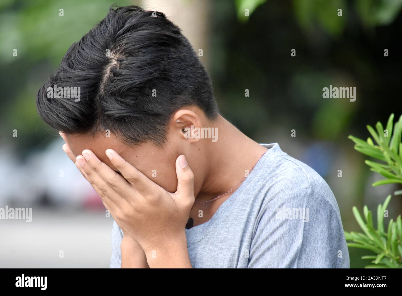 A Youthful Male Youngster And Failure Stock Photo - Alamy