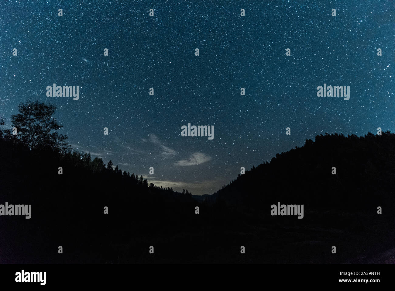 blue sky with shining stars at night Stock Photo - Alamy