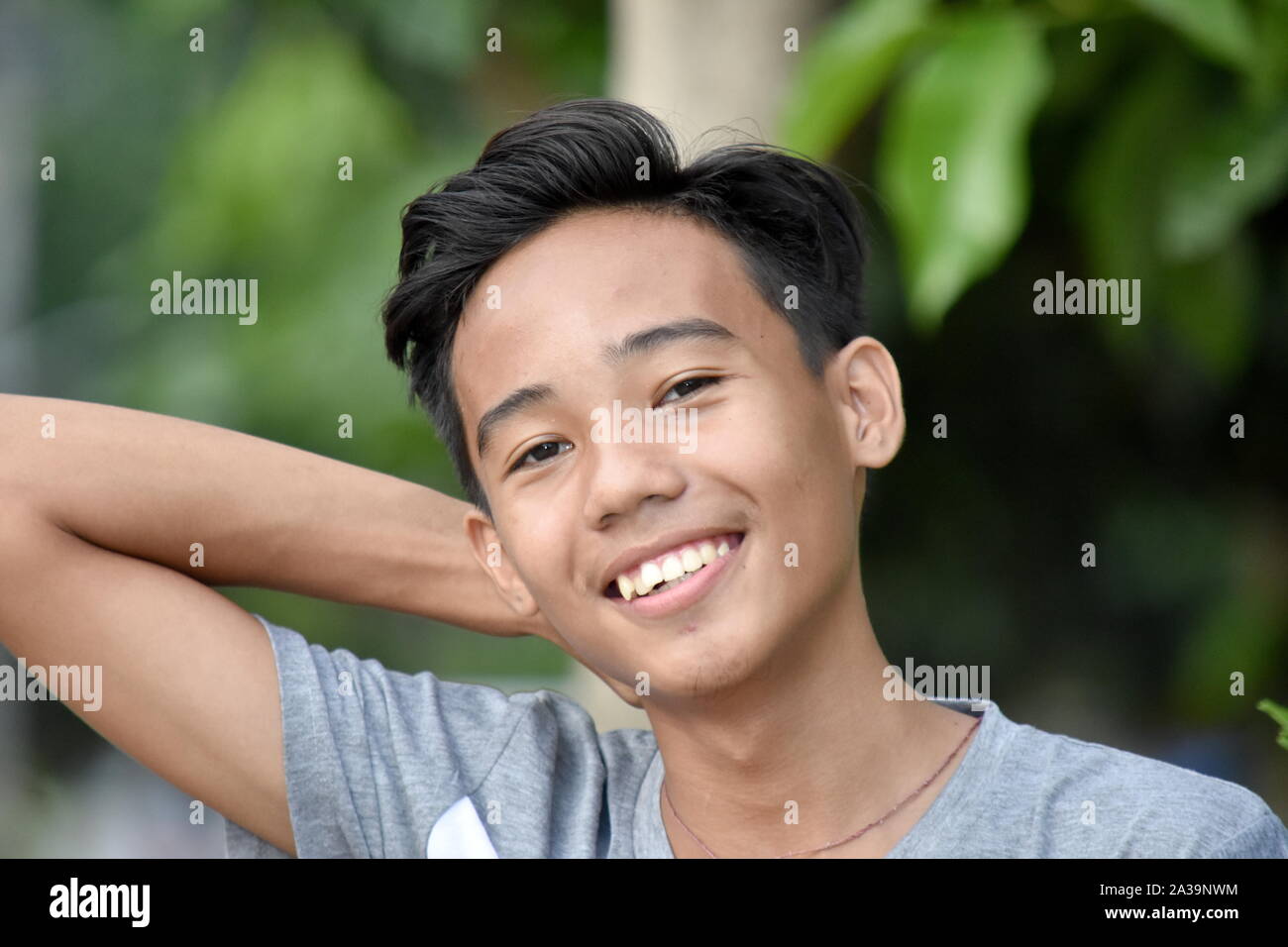 An A Filipino Male Relaxing Stock Photo - Alamy