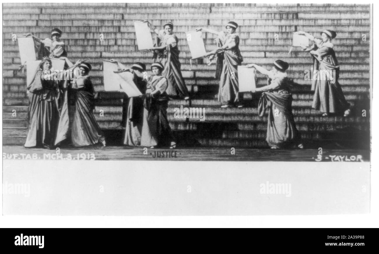 Scene from a tableau held on the Treasury steps in Washington, D.C., in ...