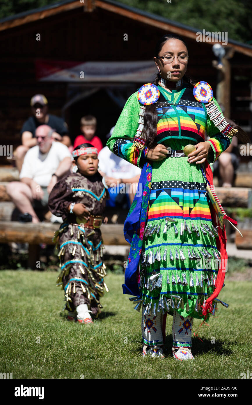 Scene from authentic Native American dances at the Indian Village on ...