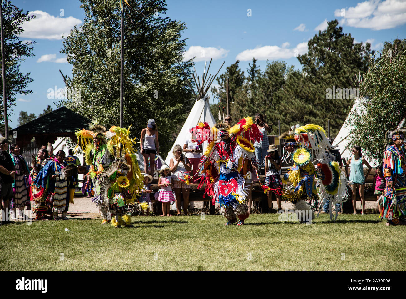 Scene from authentic Native American dances at the Indian Village on ...