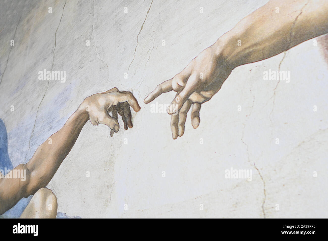 Rome Italy March 08 creation of Adam by Michelangelo Stock Photo - Alamy