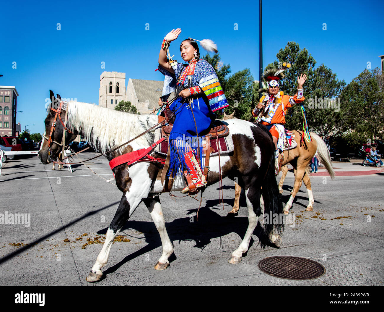 Scene from one of the almost-daily parades through downtown Cheyenne ...