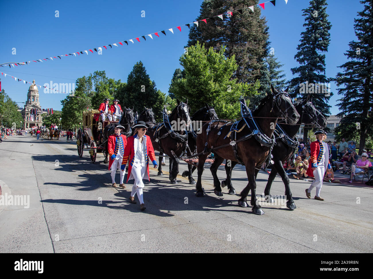 Scene from one of the almost-daily parades through downtown Cheyenne ...
