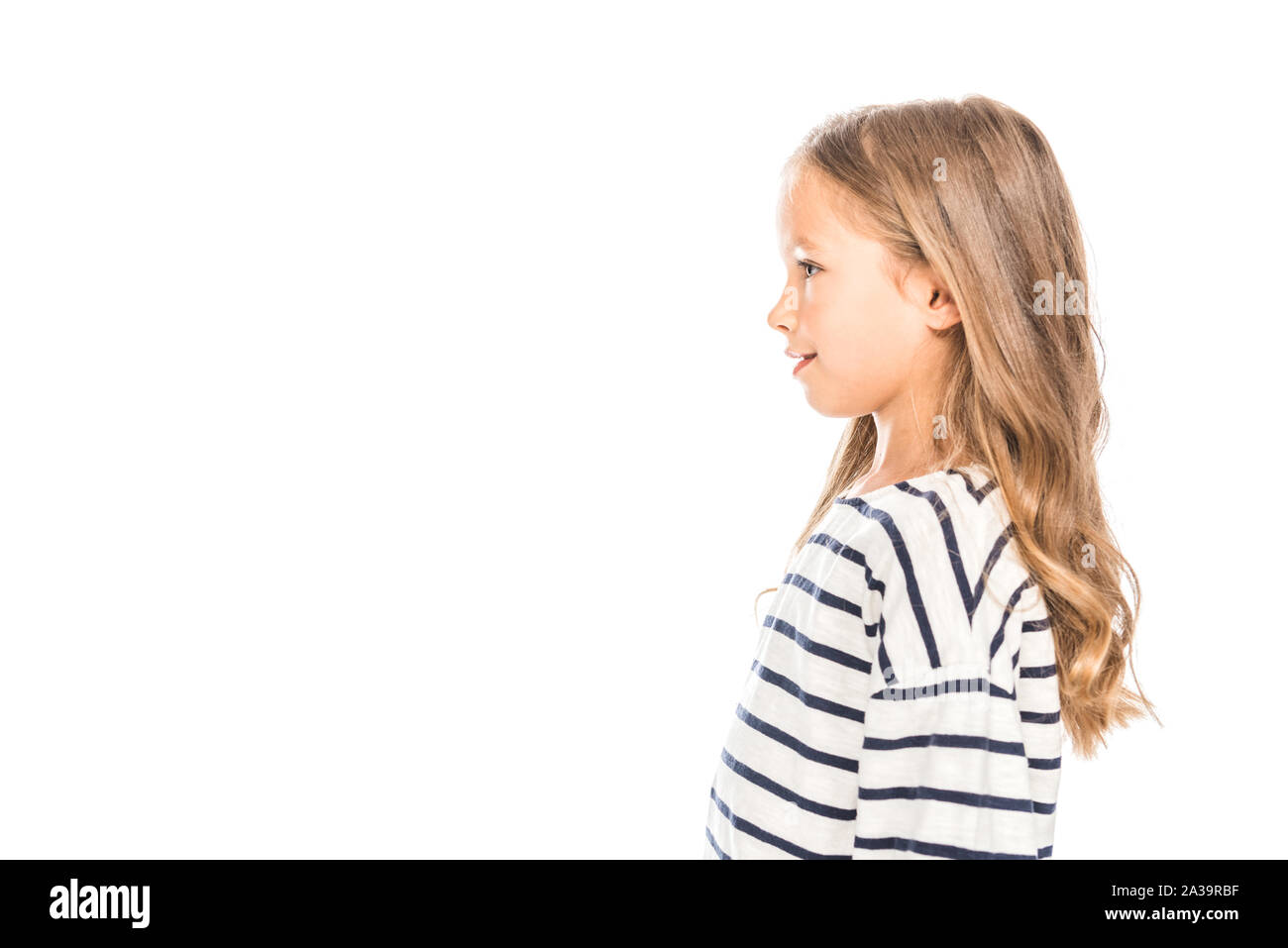 Side view adorable smiling Cut Out Stock Images & Pictures - Alamy